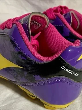 Diadora | Shoes | Diadora Kids Purple And Pink Soccer Cleats With ...